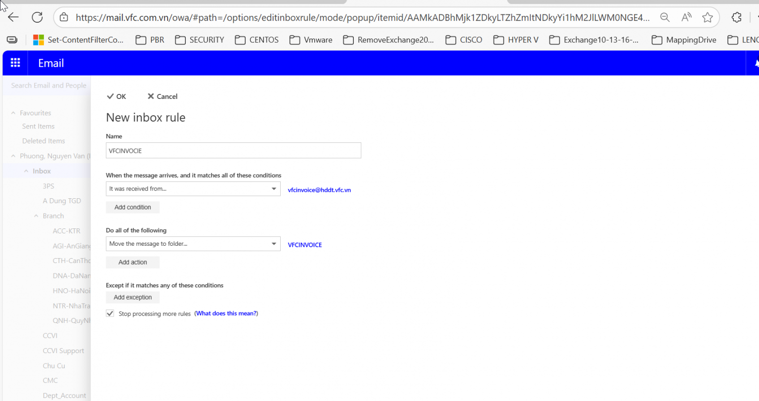HƯỚNG DẪN TẠO FOLDER + RULES TRONG OUTLOOK & OUTLOOK WEB (OWA) - IT ...