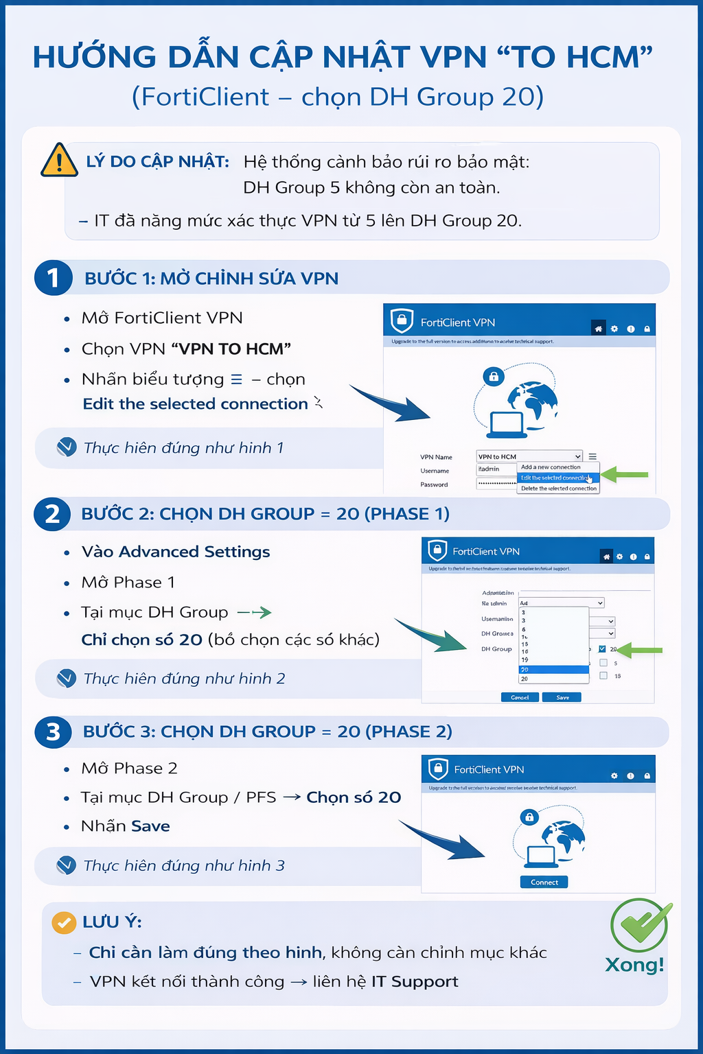 HƯỚNG DẪN CẬP NHẬT VPN TO VFC - IT Services Desk VFC